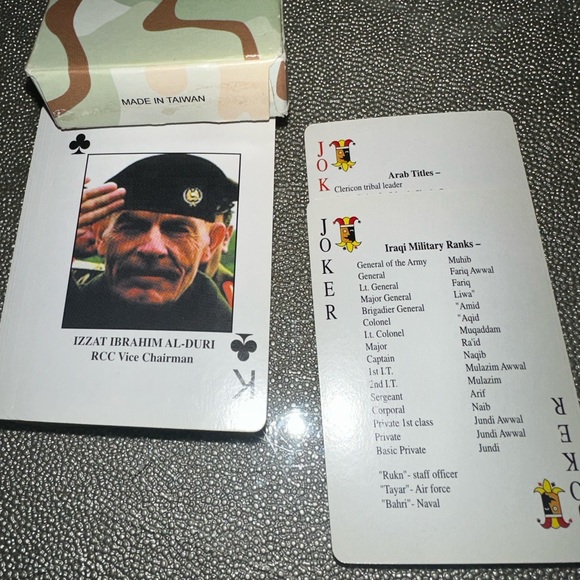 Games | Opened Iraqi Most Wanted Posters Playing Cards Hoyle Made In ...
